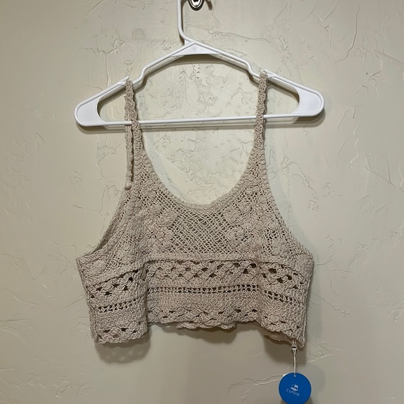 Cupshe | Swim | Nwt Macrame Crop Top | Poshmark